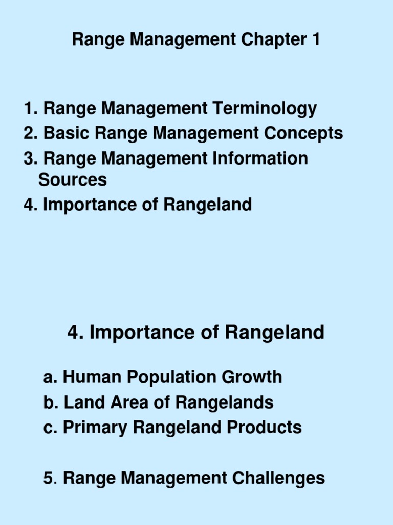 Range Management Chapter 1 | PDF | Grazing | Systems Ecology