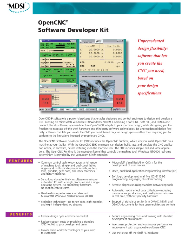 OpenCNC English SDK Datasheet | PDF | Software | Microsoft Windows