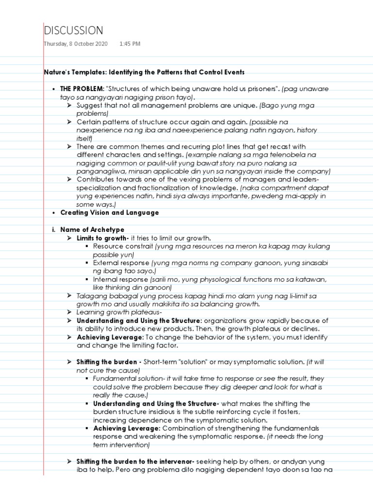 Identifying The Patterns That Control Events | PDF