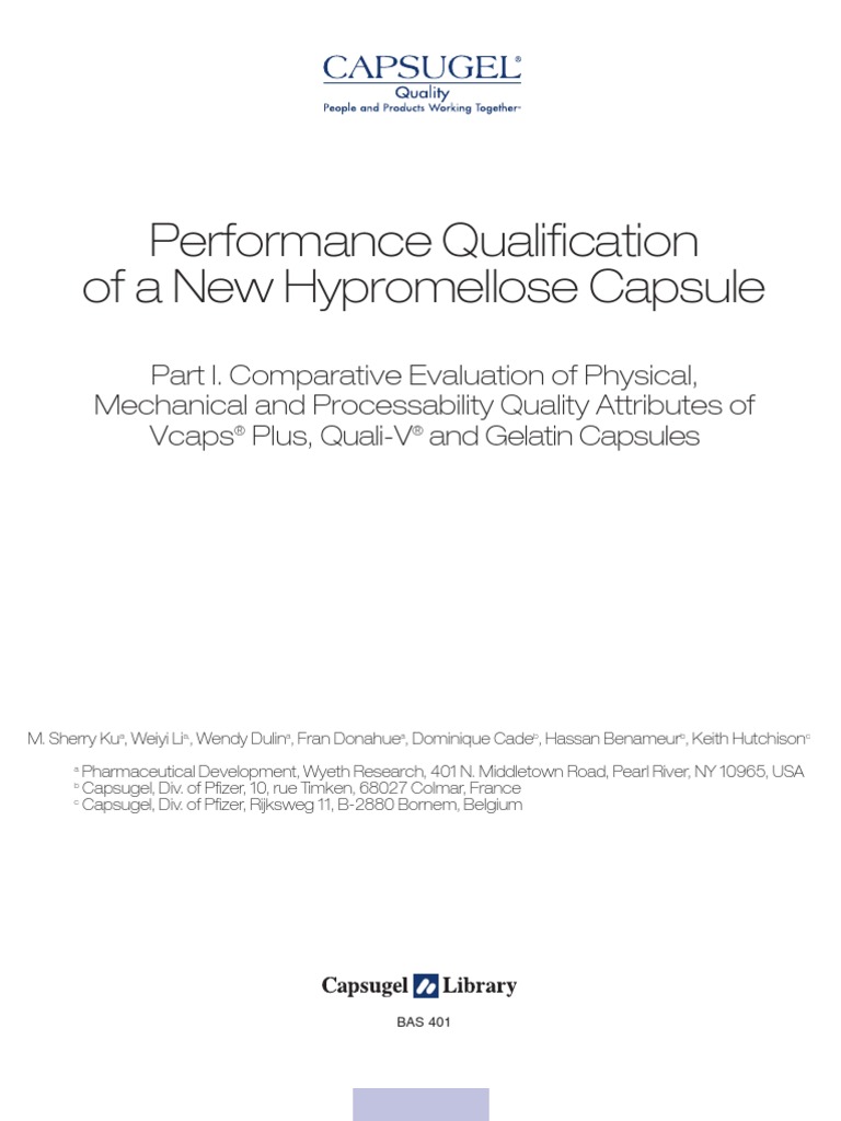 Capsugel | PDF | Gelatin | Relative Humidity