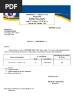 Sample LETTER OF REQUEST FOR SCHOOL FORM 137 | PDF