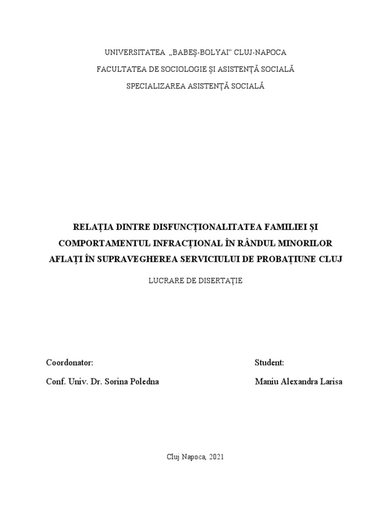 Disertatie Probatiune | PDF