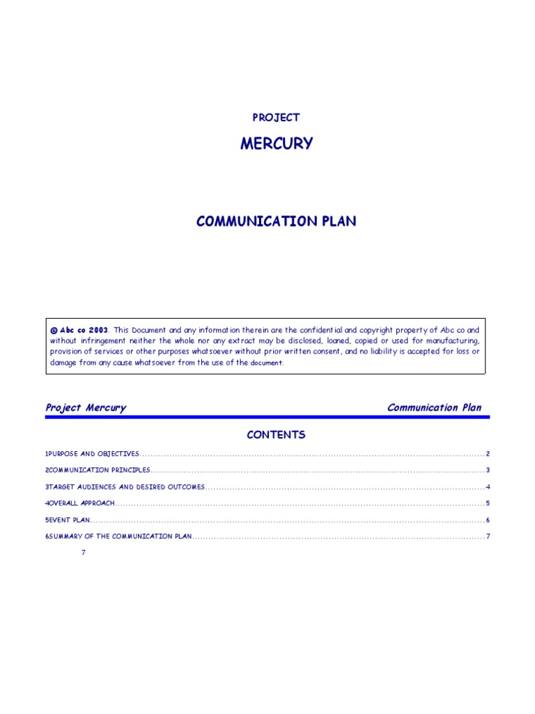Comm Plan | PDF | Target Audience | Strategic Management