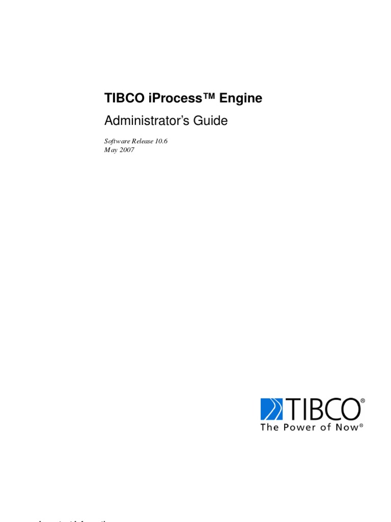 Tibco Iprocess Adminstrators Guide | PDF | System Software | Areas Of ...