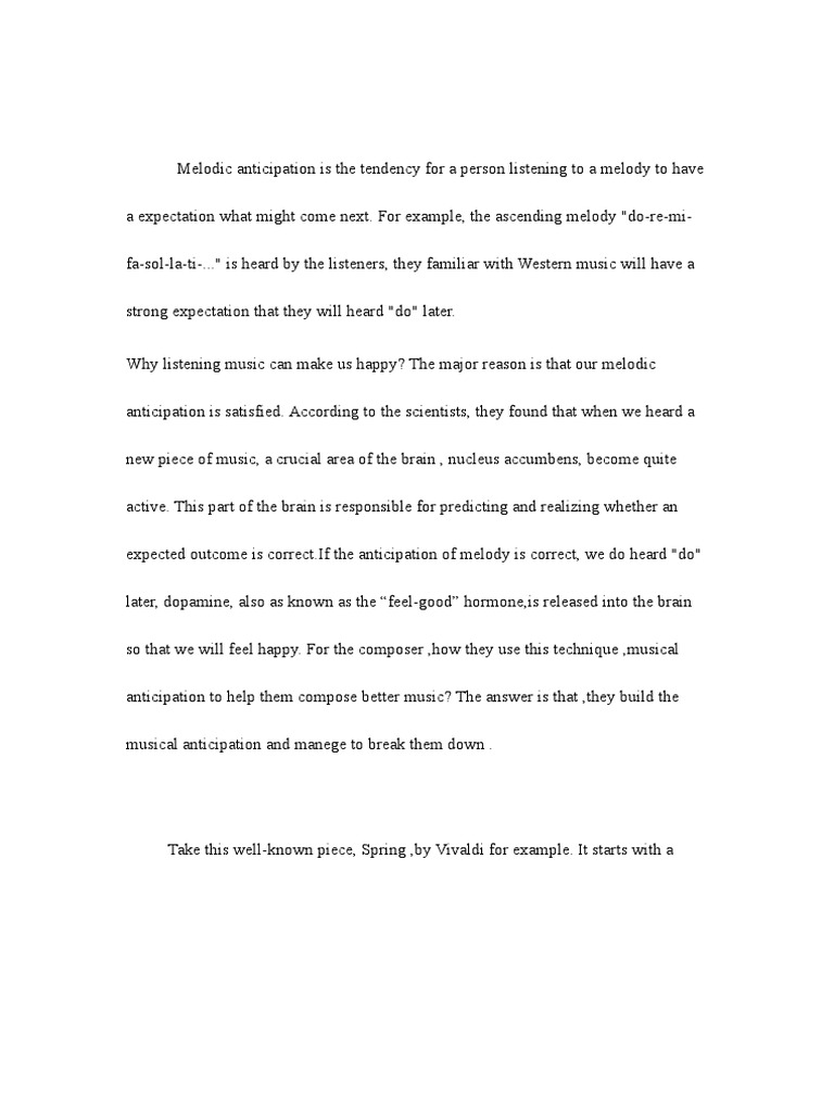 Understanding Melodic Anticipation in Music | PDF | Wolfgang Amadeus ...