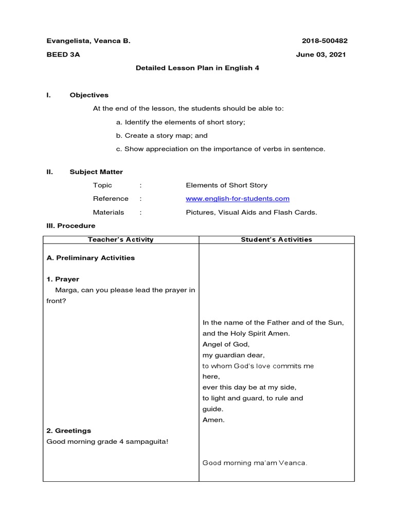 Evangelista, Veanca B. 2018-500482 Beed 3A June 03, 2021 Detailed ...