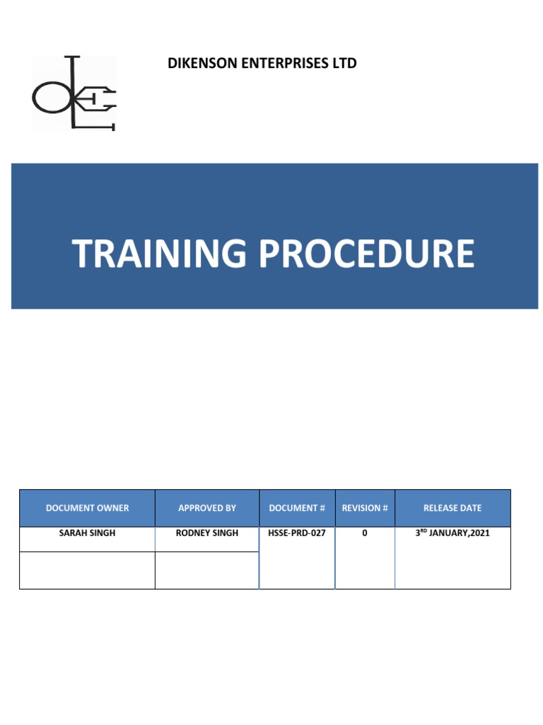 HSSE Training Procedure DEL | PDF | Competence (Human Resources) | Business