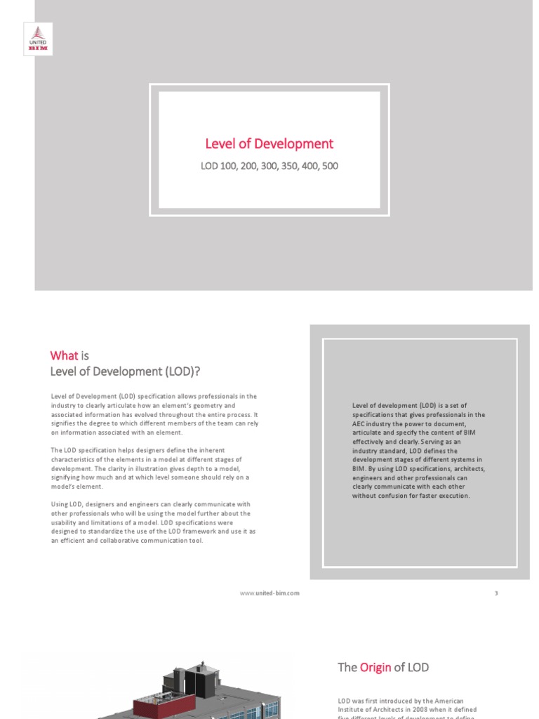 BIM Level of Development Explained LOD 100 200 300 400 500 | PDF ...