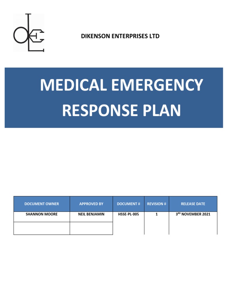 Medical Emergency Response Plan | Descargar gratis PDF | Emergency ...