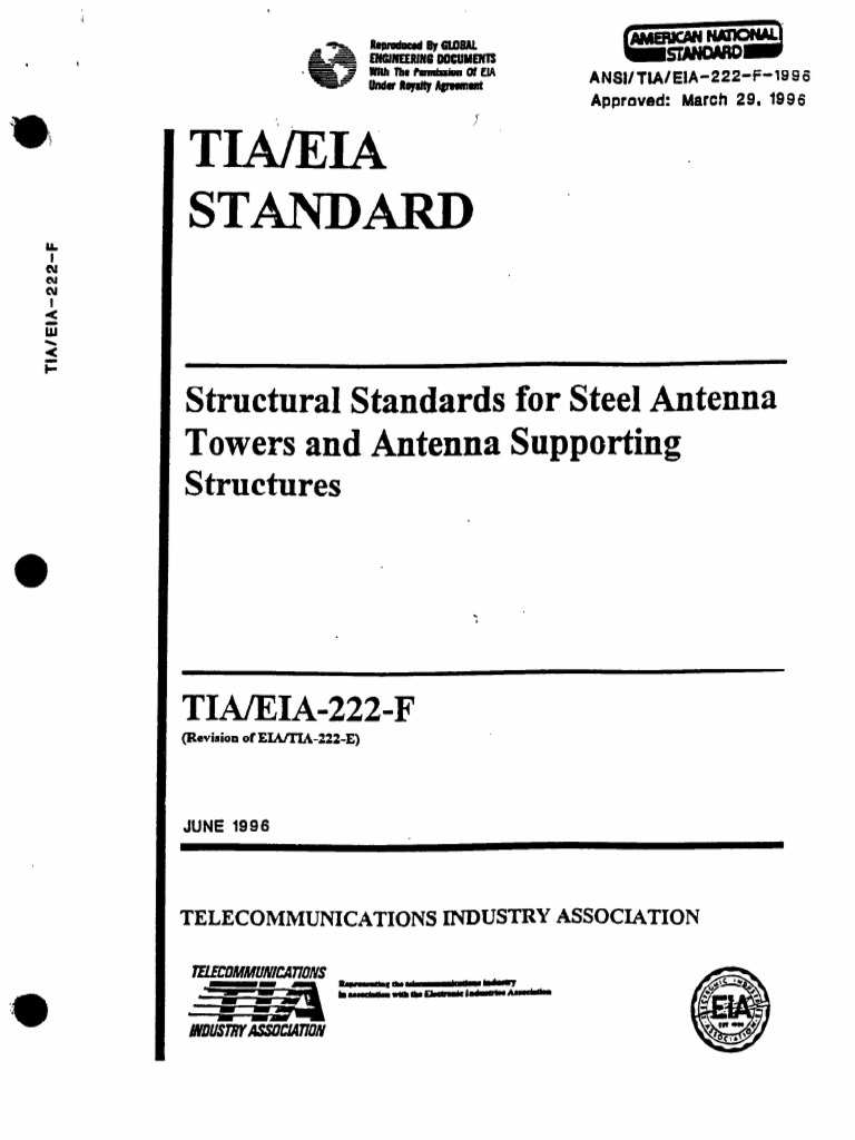 TIA-222-F - Structural Standard For Steel Antenna Towers and Antenna Supporting Structures | PDF ...