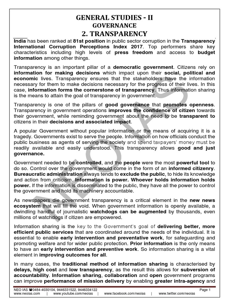 Transparency | PDF | Transparency (Behavior) | Audit