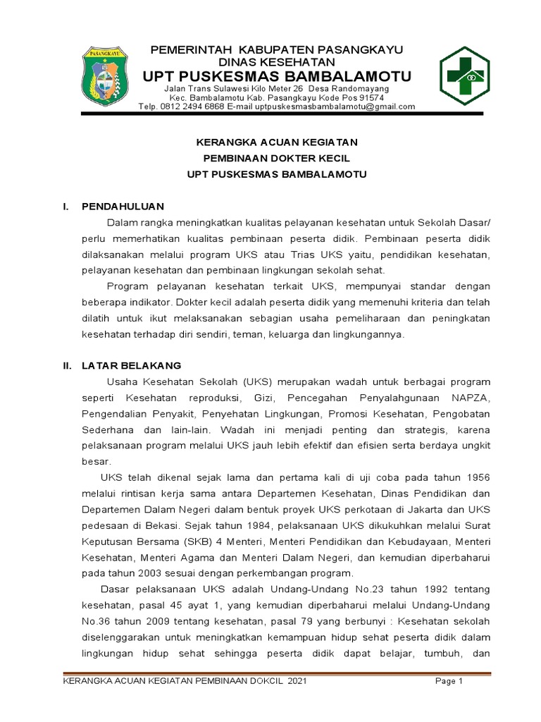Kak Pembinaan Dokcil | PDF