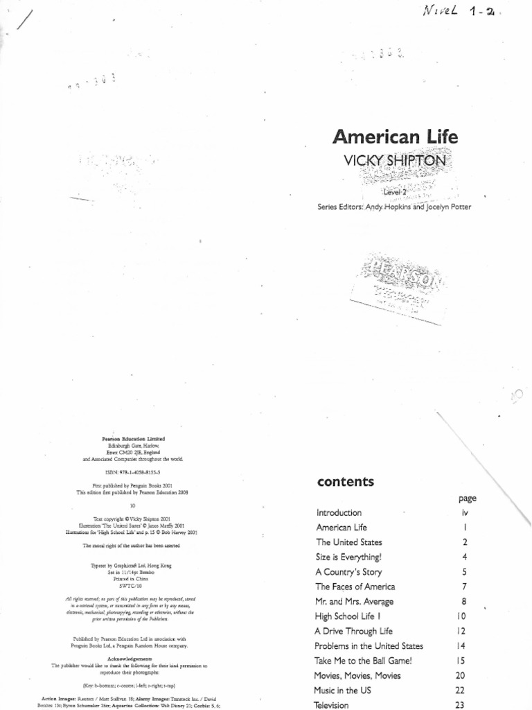 Level 1 and 2 American Life Full Book | PDF
