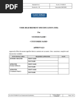 URS User Requirement Specification Template r01 | PDF