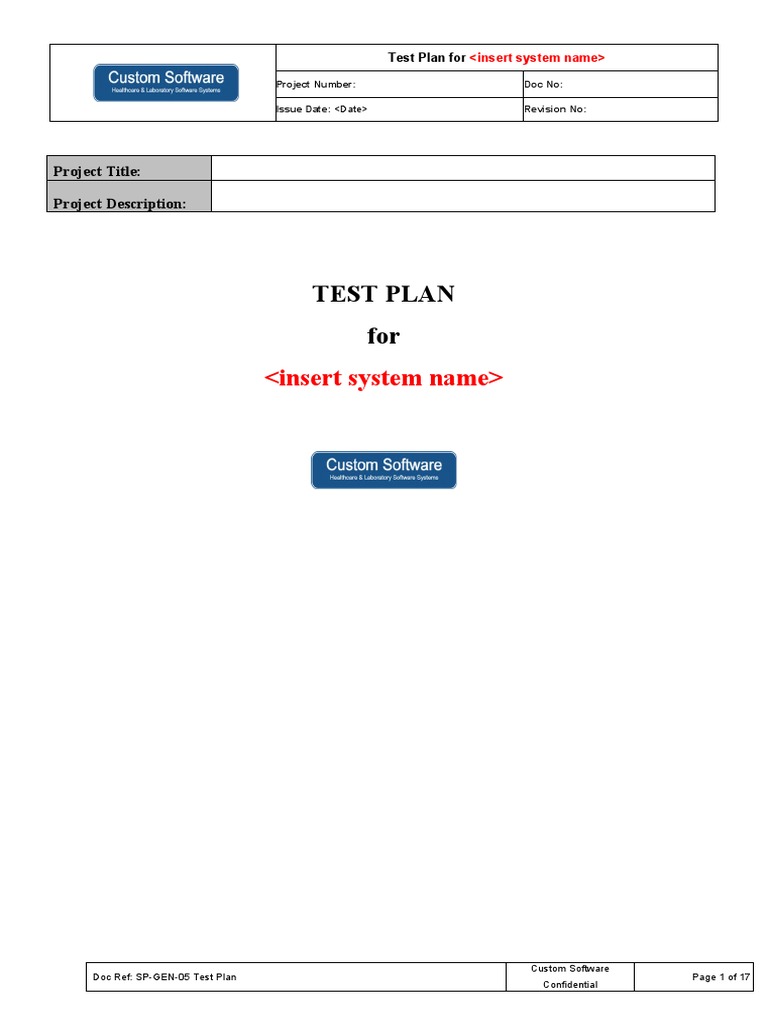 Test Plan Template | PDF | Information Technology Management | Computing