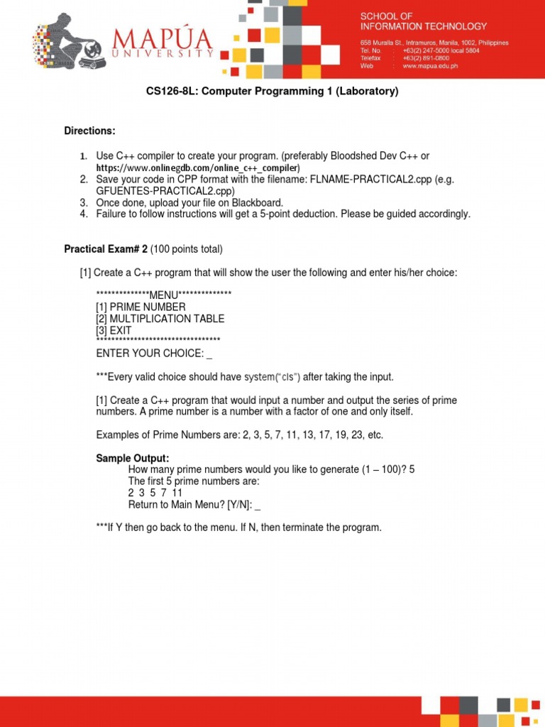 Cs126 8l Practical2 Pdf C Inputoutput 