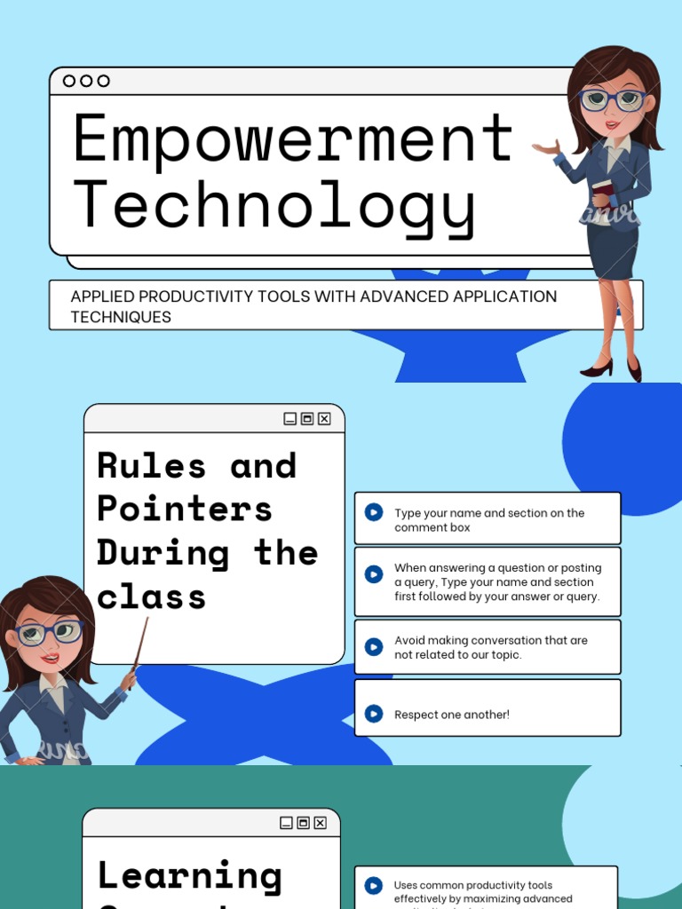 Empowerment Technology: Applied Productivity Tools With Advanced ...