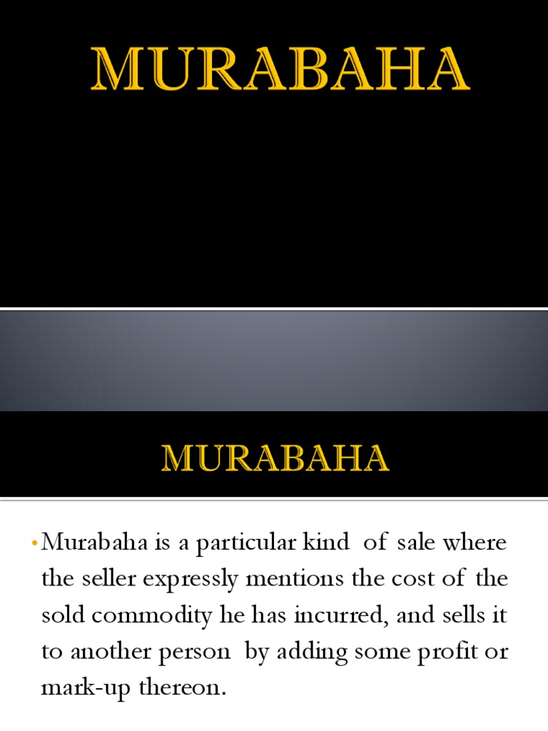 Murabaha Slides | PDF | Sales | Banking