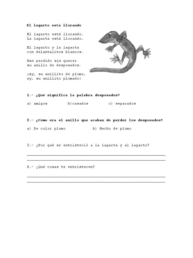 El Lagarto Está Llorando | PDF