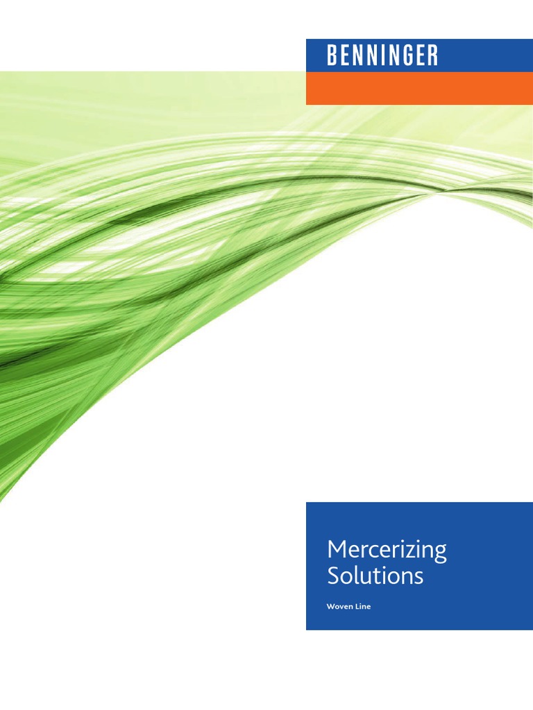 Benninger Mercerizing Solutions | PDF | Sodium Hydroxide | Sustainability