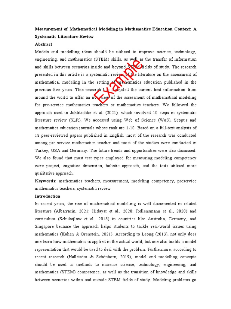Contoh SLR | PDF | Teachers | Qualitative Research