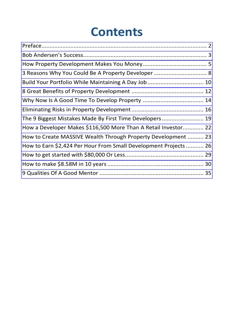 How To Get Started in Property Development | PDF | Investing | Investor