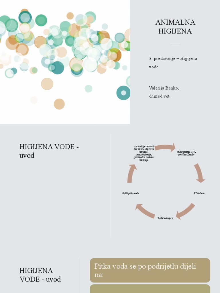 Animalan Higijena-Higijena Vode, 3.predavanje | PDF