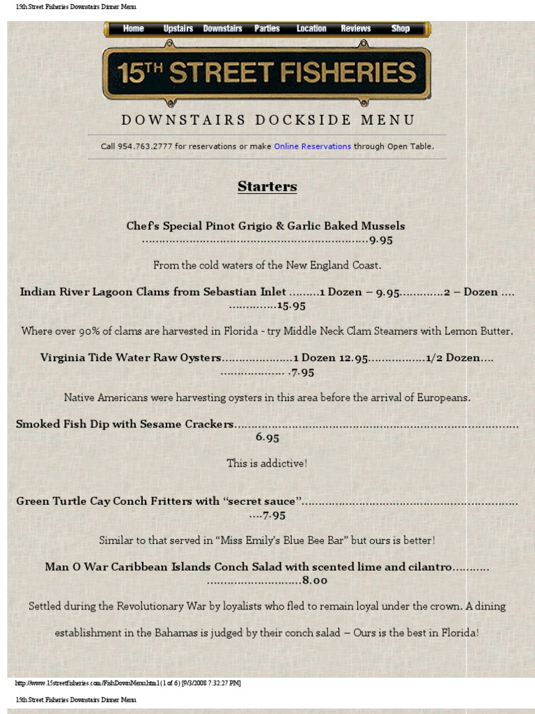 Downstairs Menu | PDF | Steak | French Fries