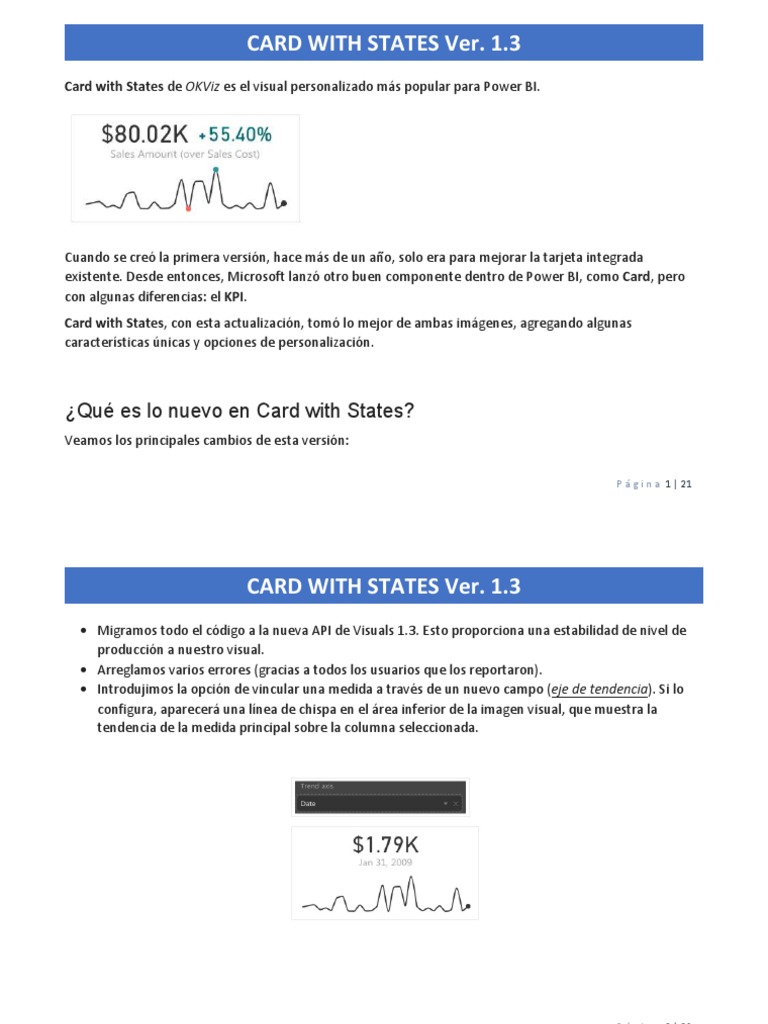 Actualización Card with States 1.3 para Power BI | PDF | Informática ...