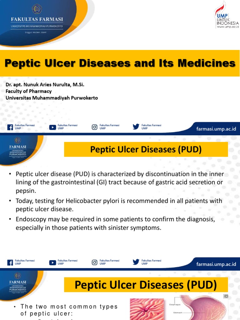 Peptic Ulcer Diseases and Its Medicines | PDF | Clinical Medicine ...