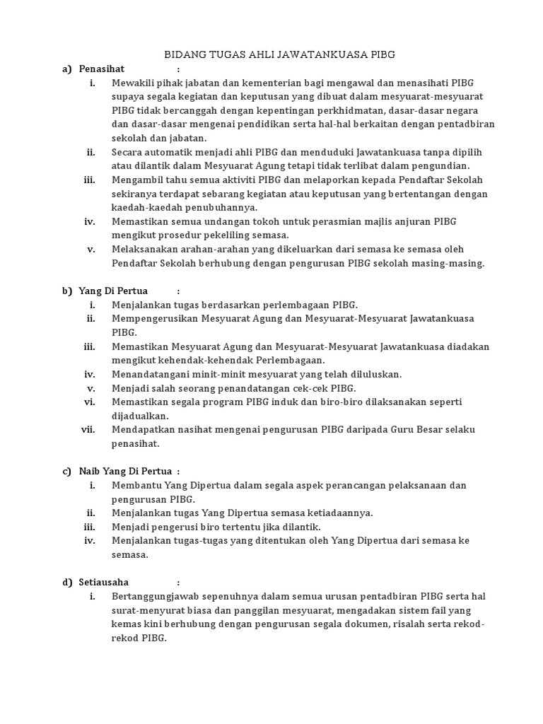 Bidang Tugas Ajk | PDF