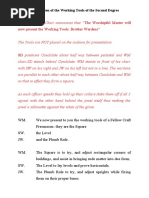 2nd Degree Working Tools Extended Version | PDF | Religious Belief And ...