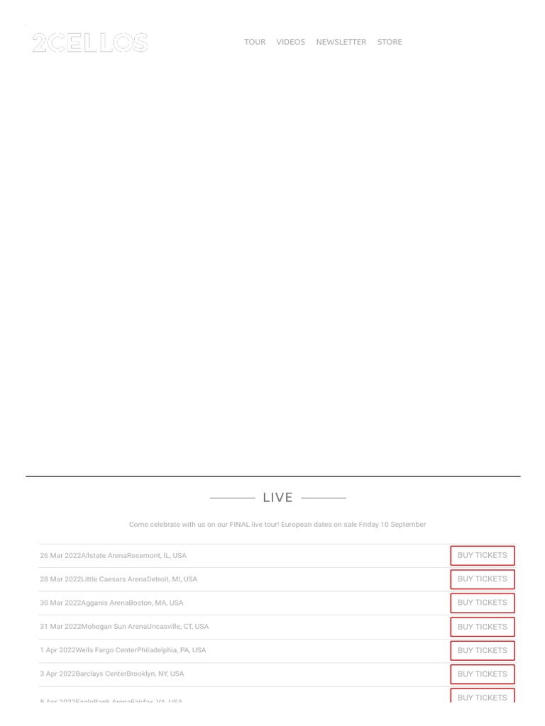 2CELLOS - The Official Website | PDF