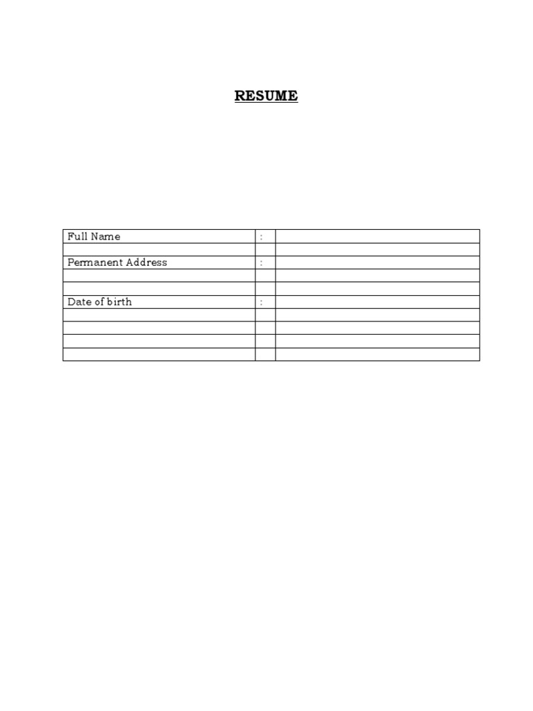 Bio Data | PDF