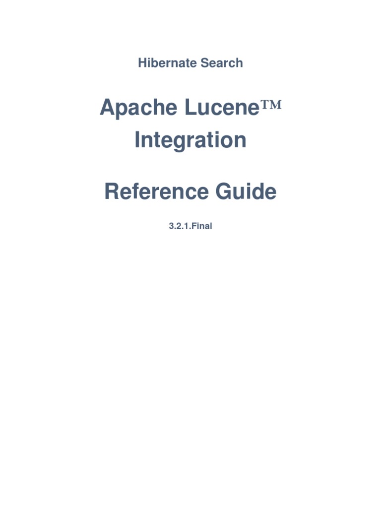 Hibernate Search Reference | PDF | Database Index | Database Transaction