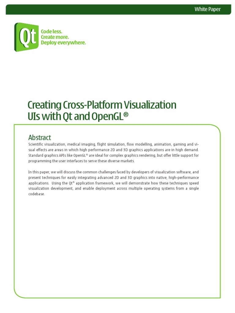 Creating Cross Platform Visualization Uis With QT and Openglae | PDF ...