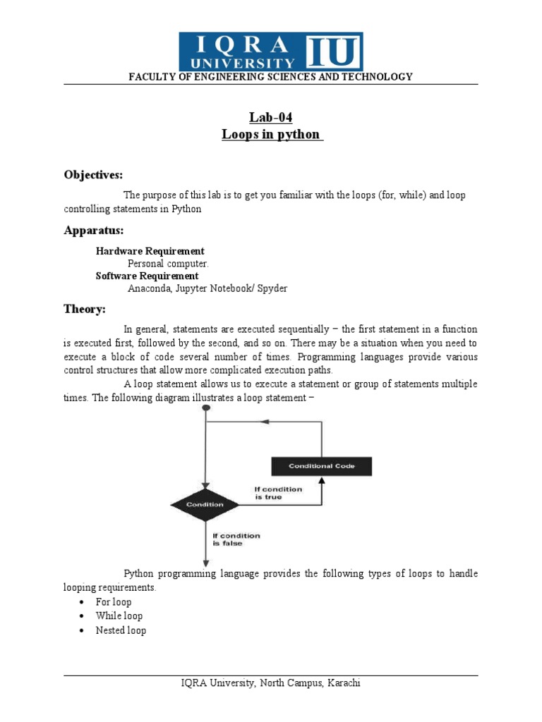 Lab # 4 | PDF | Control Flow | Python (Programming Language)