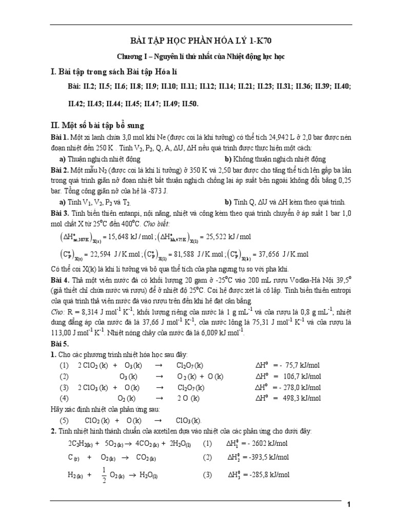 Bai Tap Chuong 1 | PDF