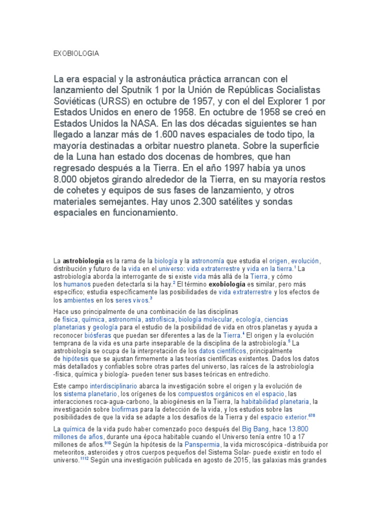 5 Exobiologia | PDF | Astrobiología | Astronomía