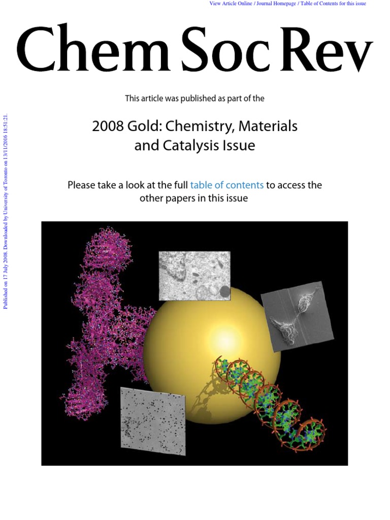 Biological Applications of Gold Nanoparticles | PDF | Nanoparticle | Chemistry