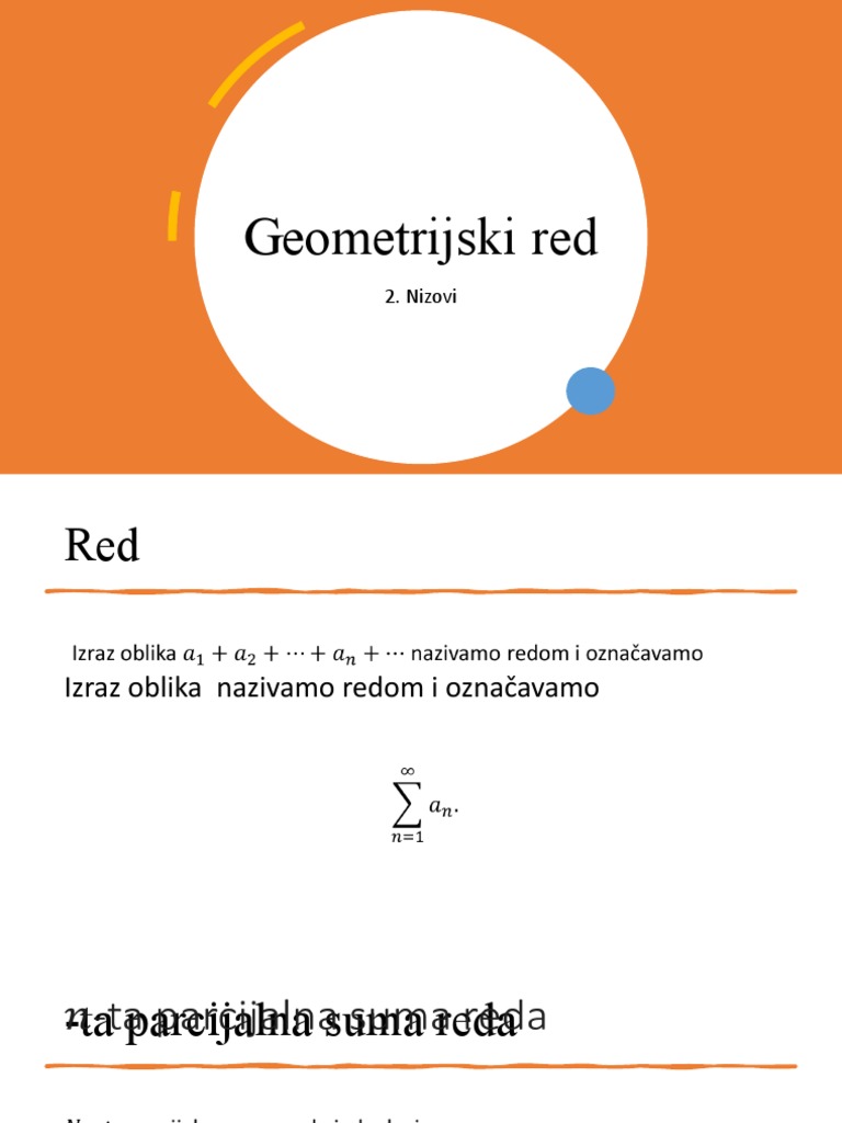 2.5. Geometrijski Red | PDF