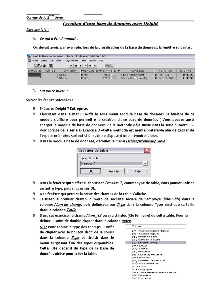 Corrige 2 | PDF | Bases de données | Informatique