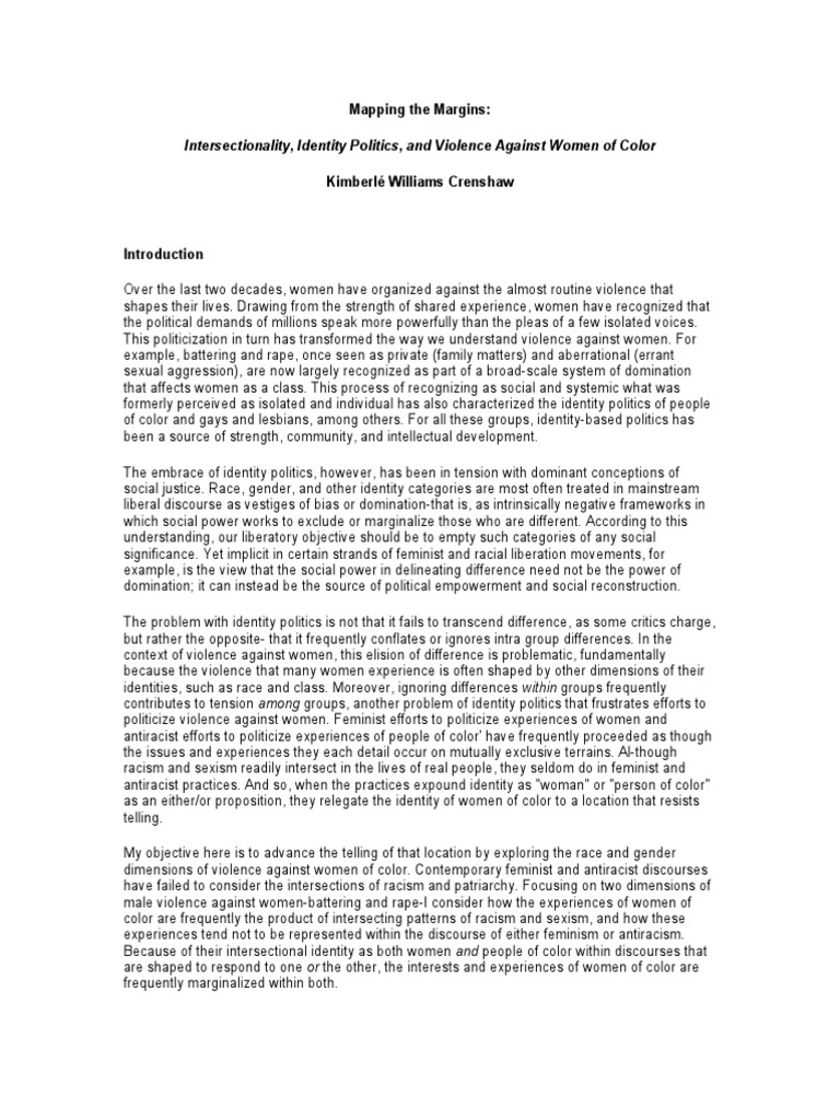 CRENSHAW - On Intersectionality | PDF