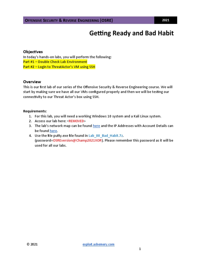 Lab-00-Bad Habit | PDF | Cyberspace | Software Development