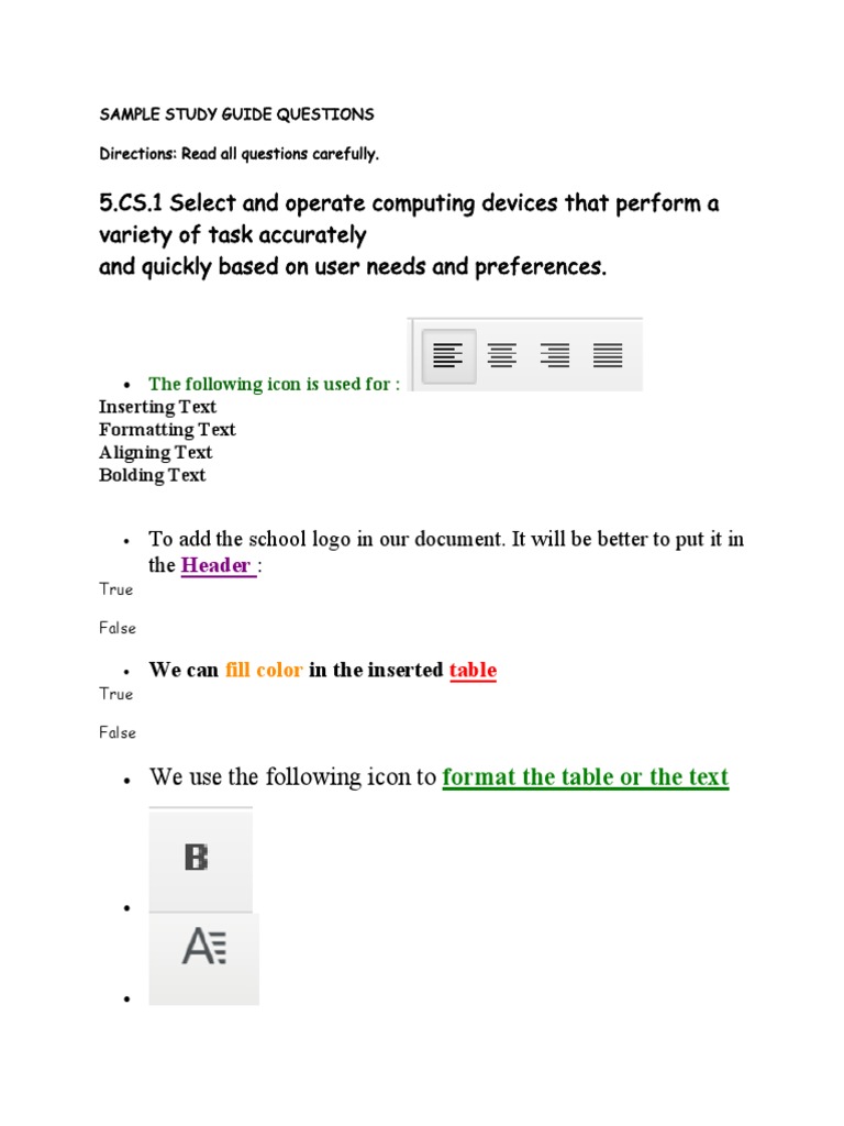 Grade 5 Study Guide | PDF