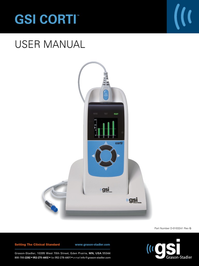 GSI Corti User Manual - English | PDF | Hearing | Electromagnetic ...
