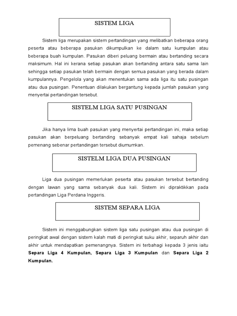 Sistem Liga | PDF