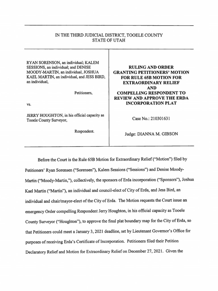 Order Granting Extraordinary Relief | PDF | Lawsuit | Injunction