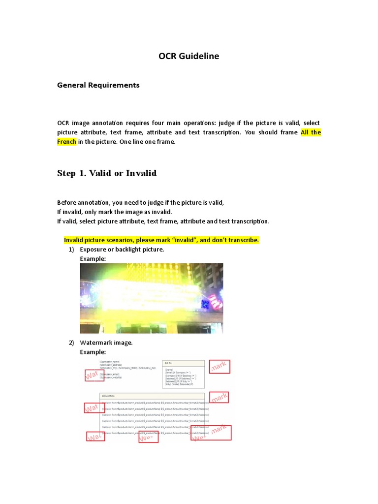 OCR Transcription Rules-French | PDF | Optical Character Recognition | Word