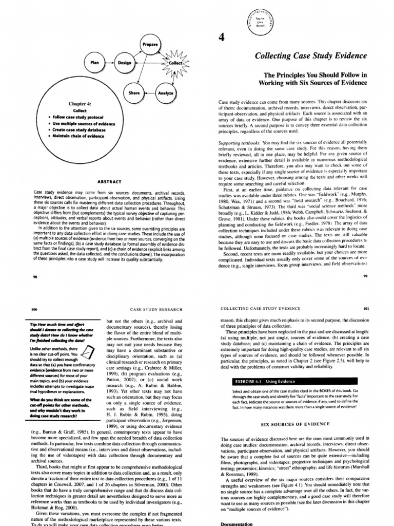 Yin 2009 Case-Studies Data-Collection | PDF